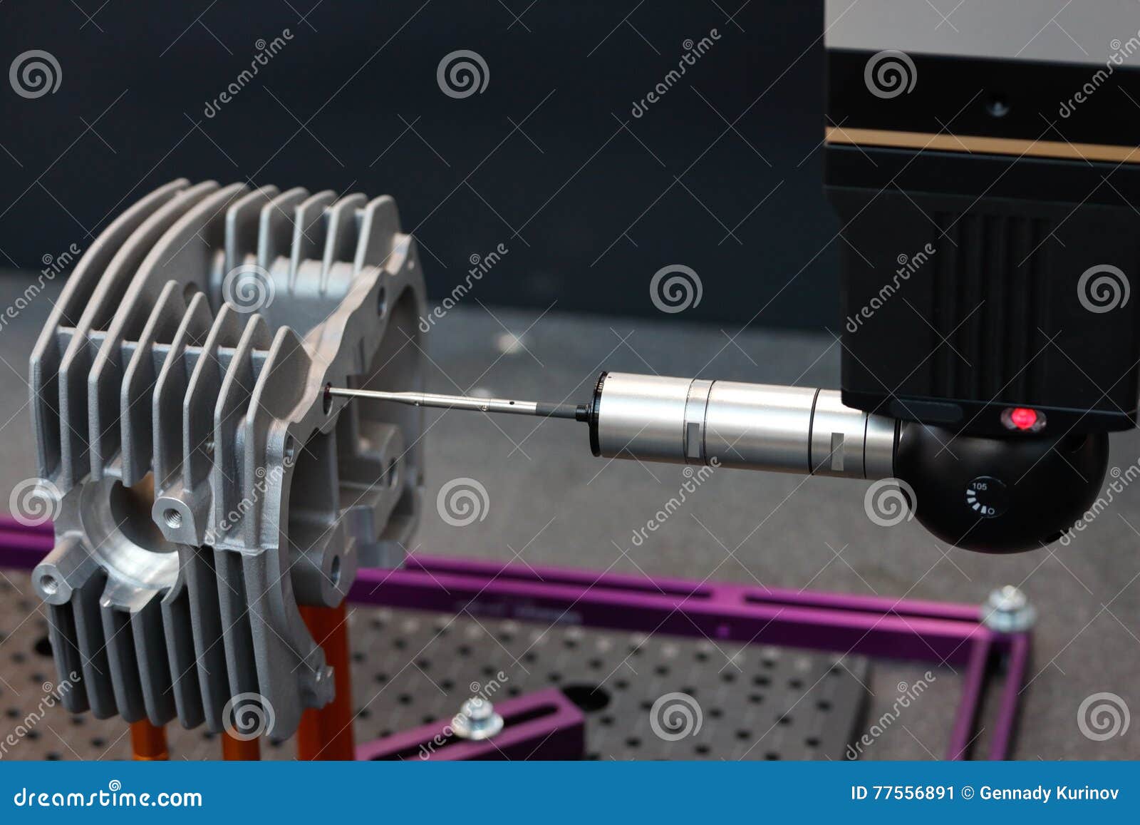 Coordinate Measuring Process Stock Image - Image of engineering ...