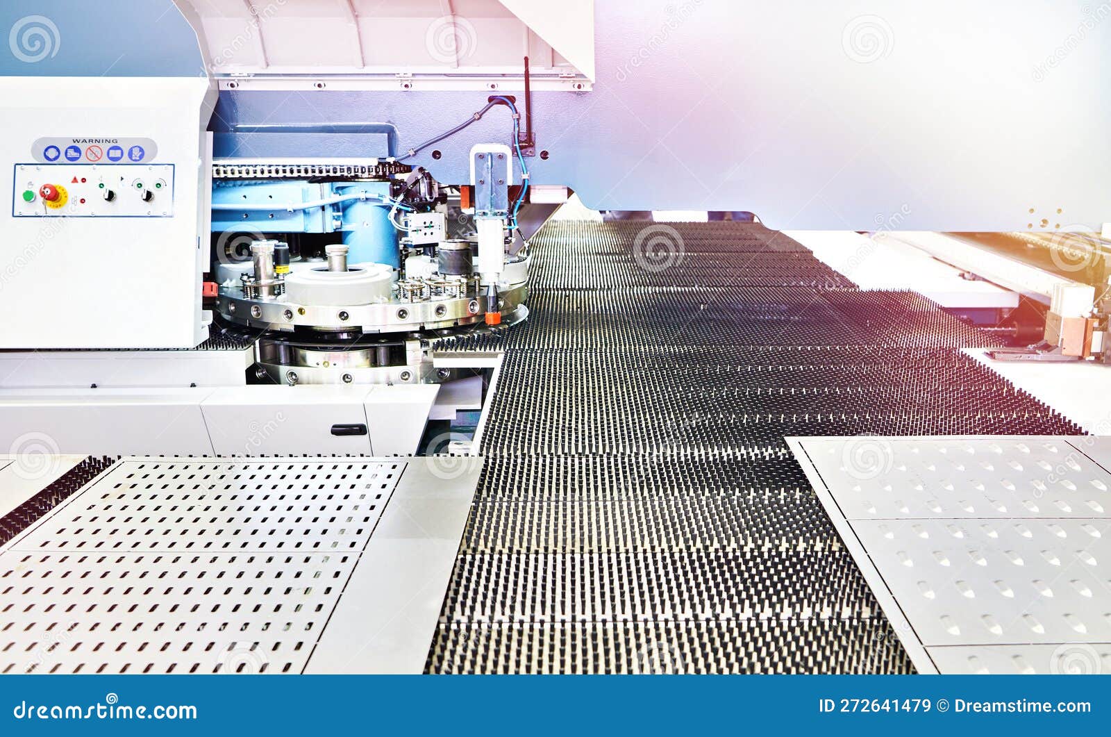 Coordinate Turret Punch Press Stock Image - Image of steel, control ...