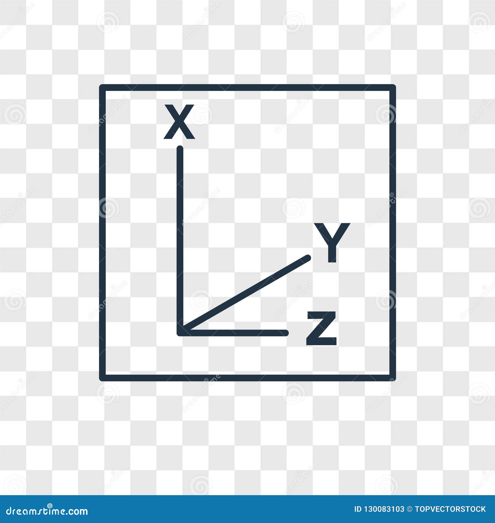 Coordinates Concept Vector Linear Icon Isolated on Transparent B Stock ...