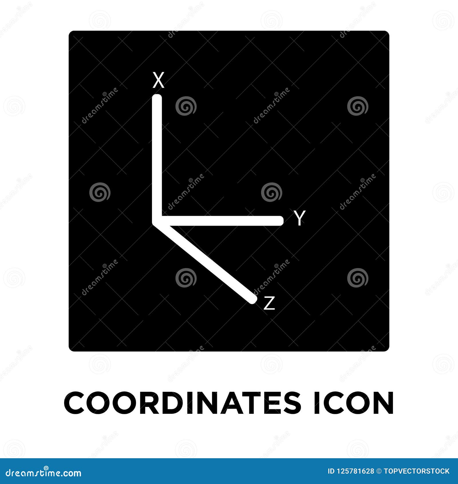 Coordinates Icon Vector Isolated on White Background, Logo Concept of ...