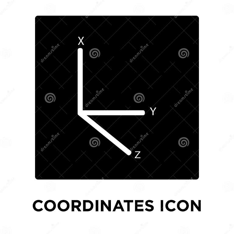 Coordinates Icon Vector Isolated on White Background, Logo Concept of ...