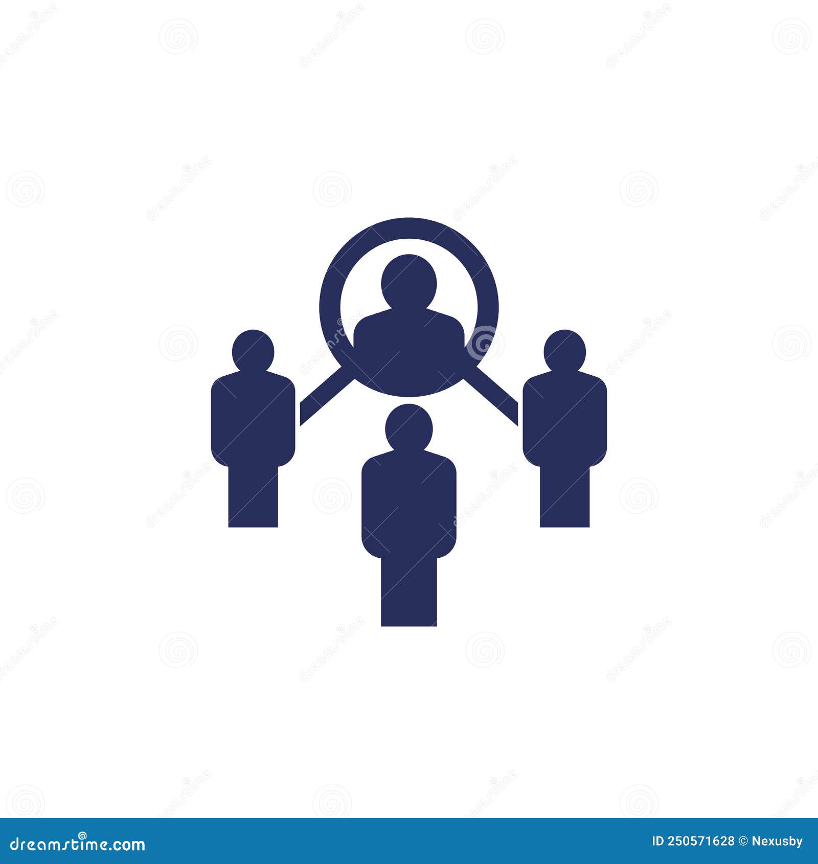 Coordinating or Coordinator Icon with People Stock Vector ...