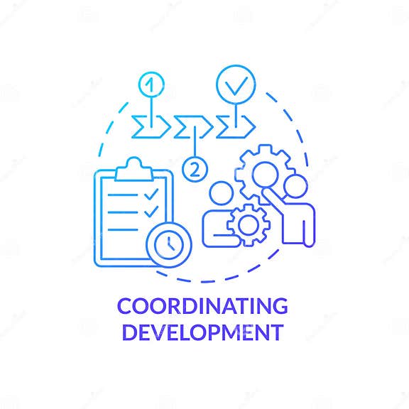 Coordinating Development Blue Gradient Concept Icon Stock Illustration ... Coordinating Development Blue Gradient Concept Icon Stock Illustration ...