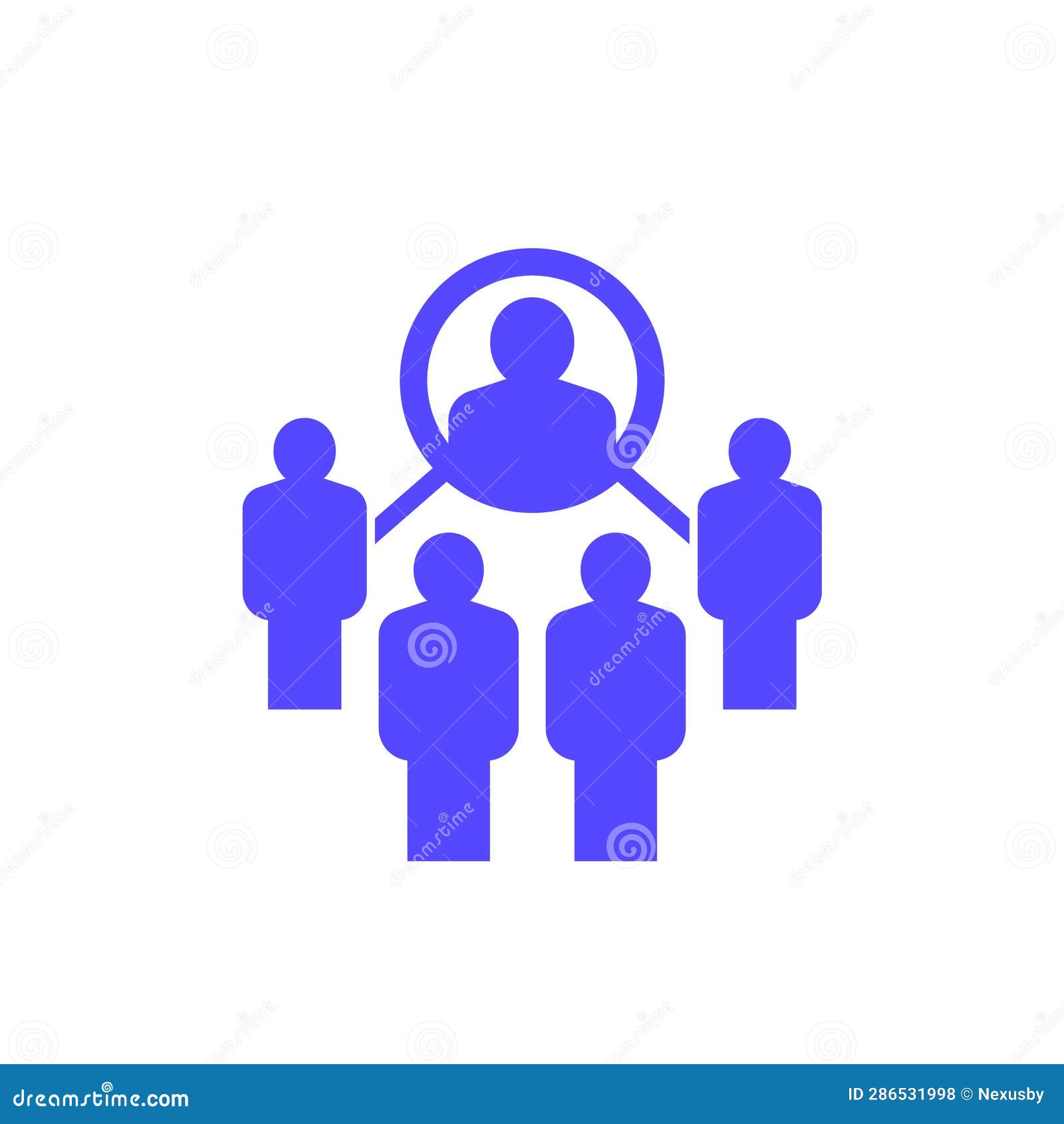 Coordinating People Icon In Trendy Design Style. Coordinating People ...