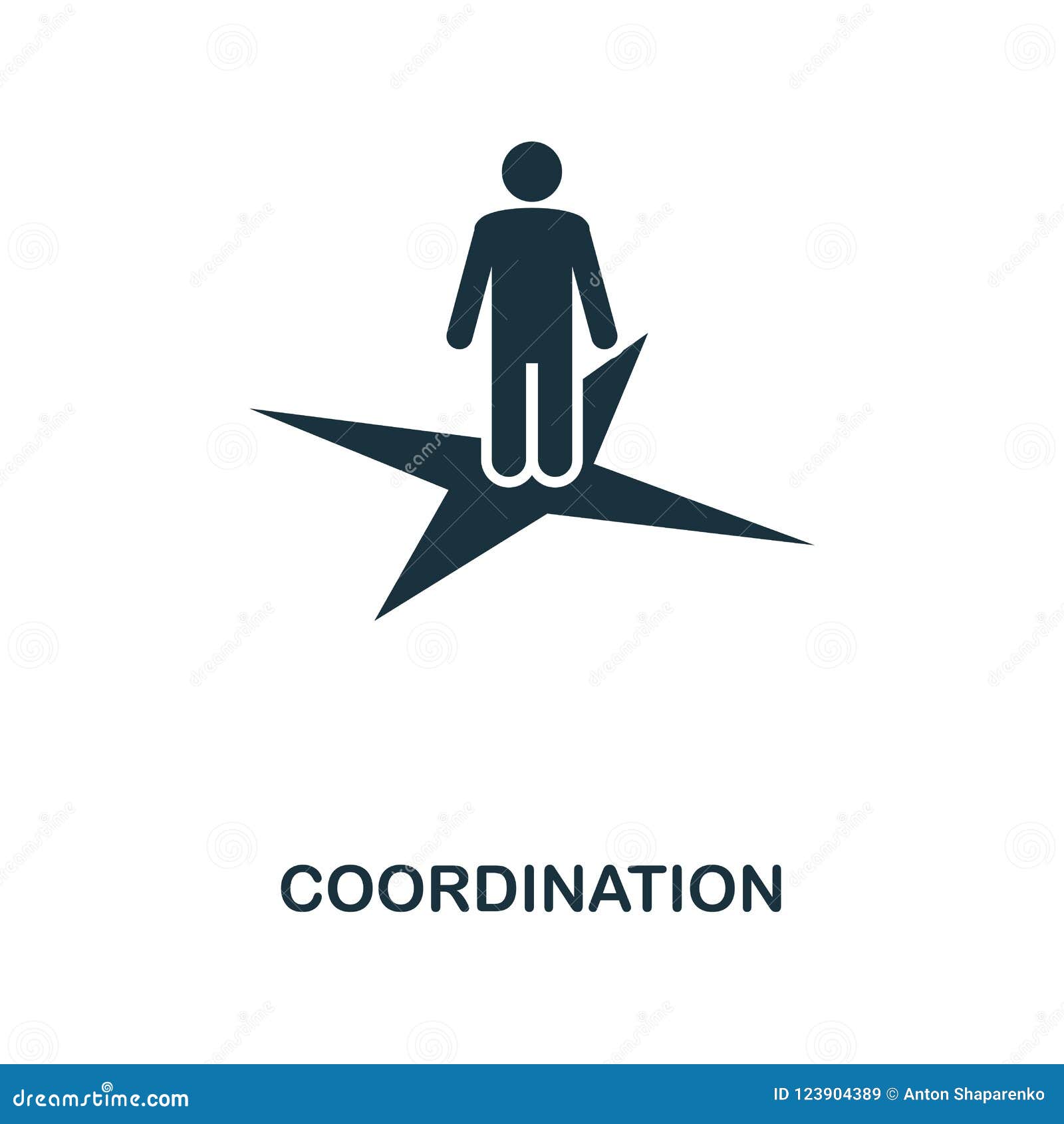 Coordination Icon. Monochrome Style Icon Design from Project Management ...