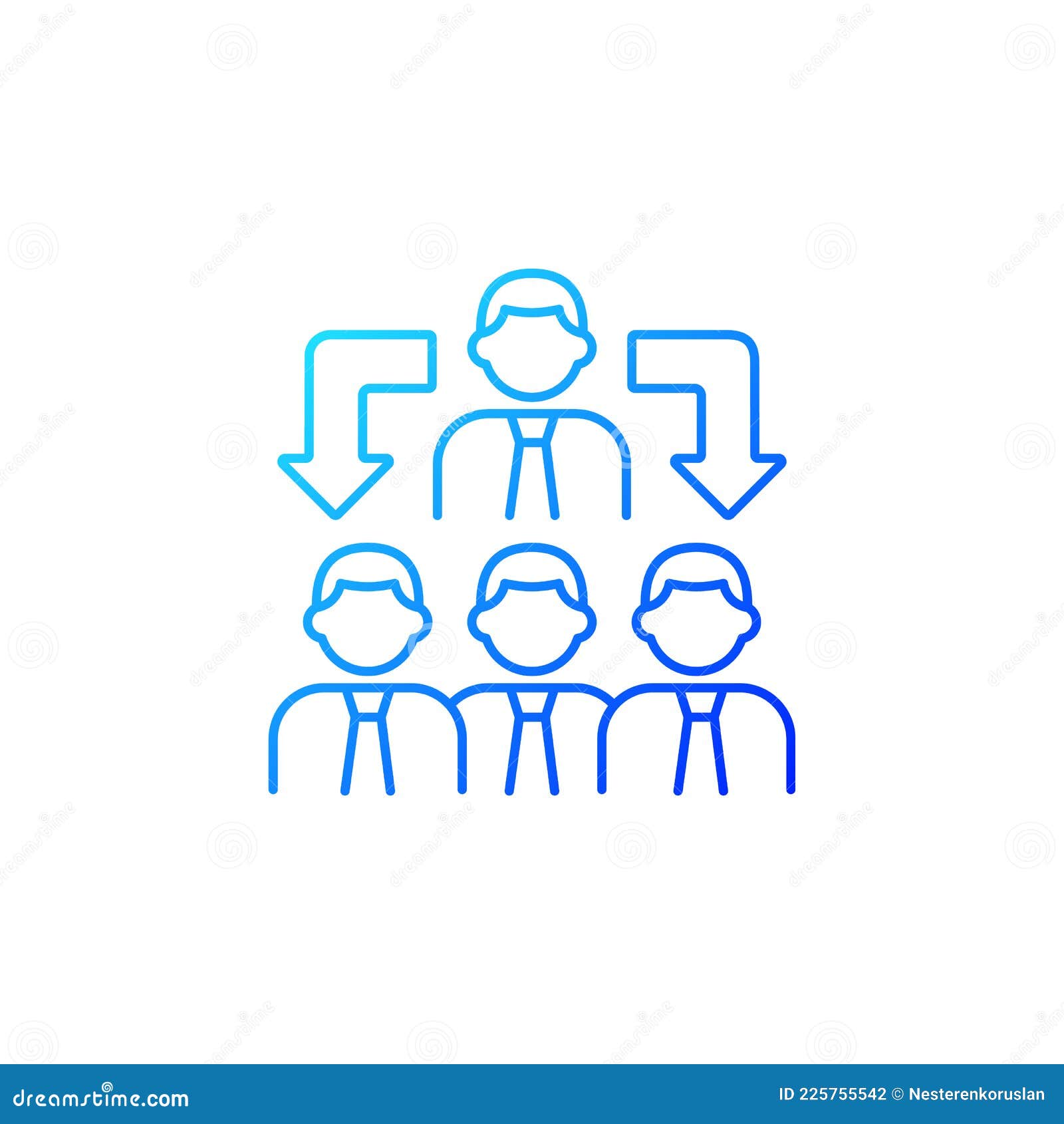 Coordination Gradient Linear Vector Icon Stock Vector - Illustration of ...