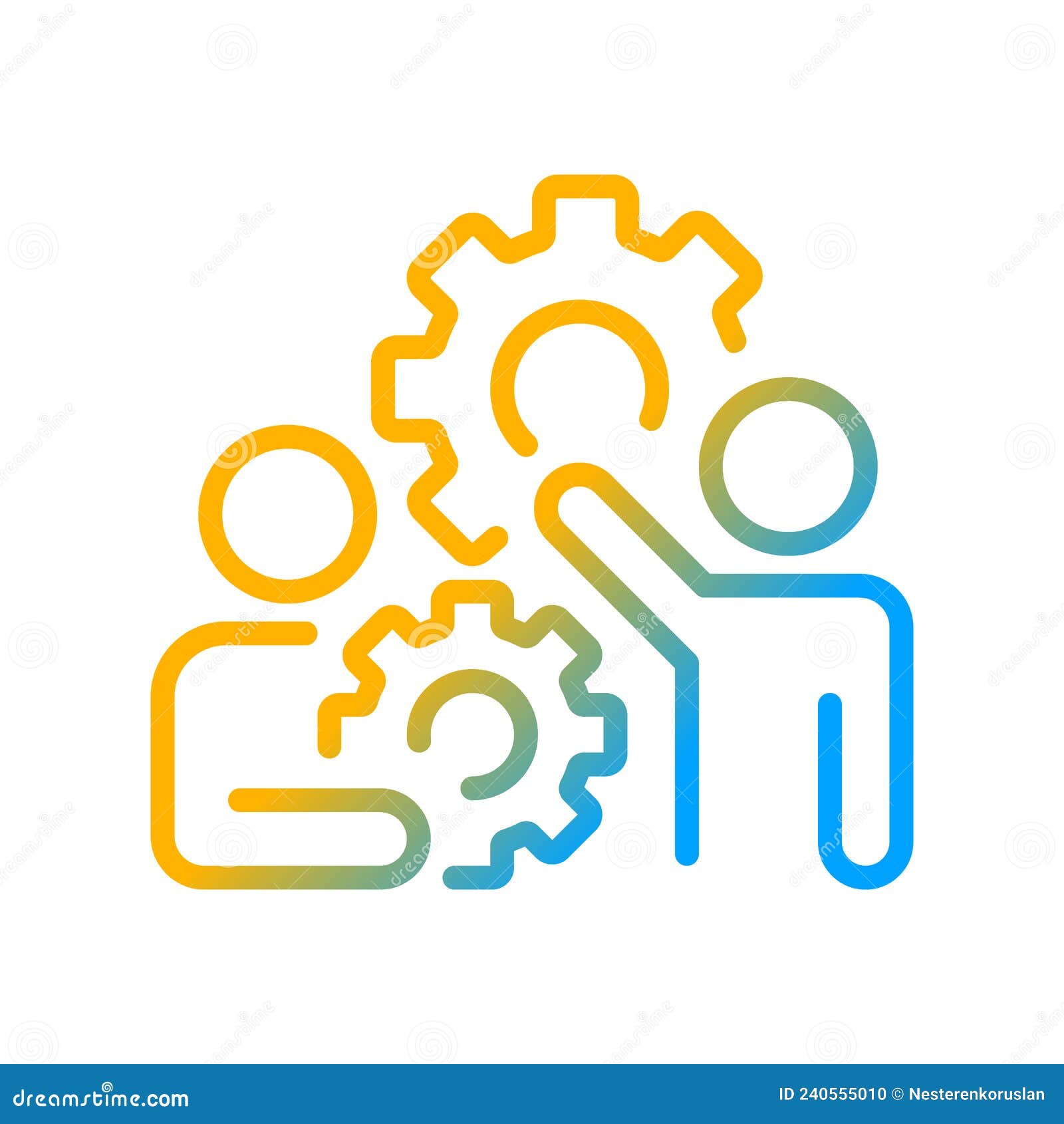 Coordination Gradient Linear Vector Icon Stock Vector - Illustration of ...