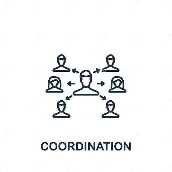 Coordination Icon. Line Simple Icon for Templates, Web Design and ...