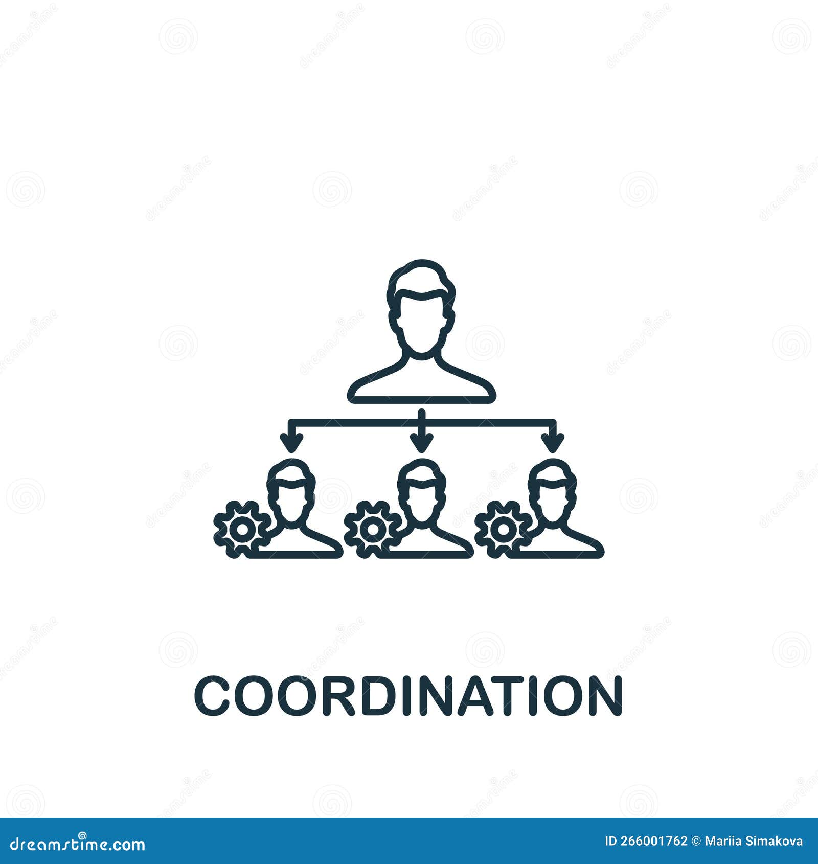 Coordination Icon. Monochrome Simple Project Planning Icon for ...