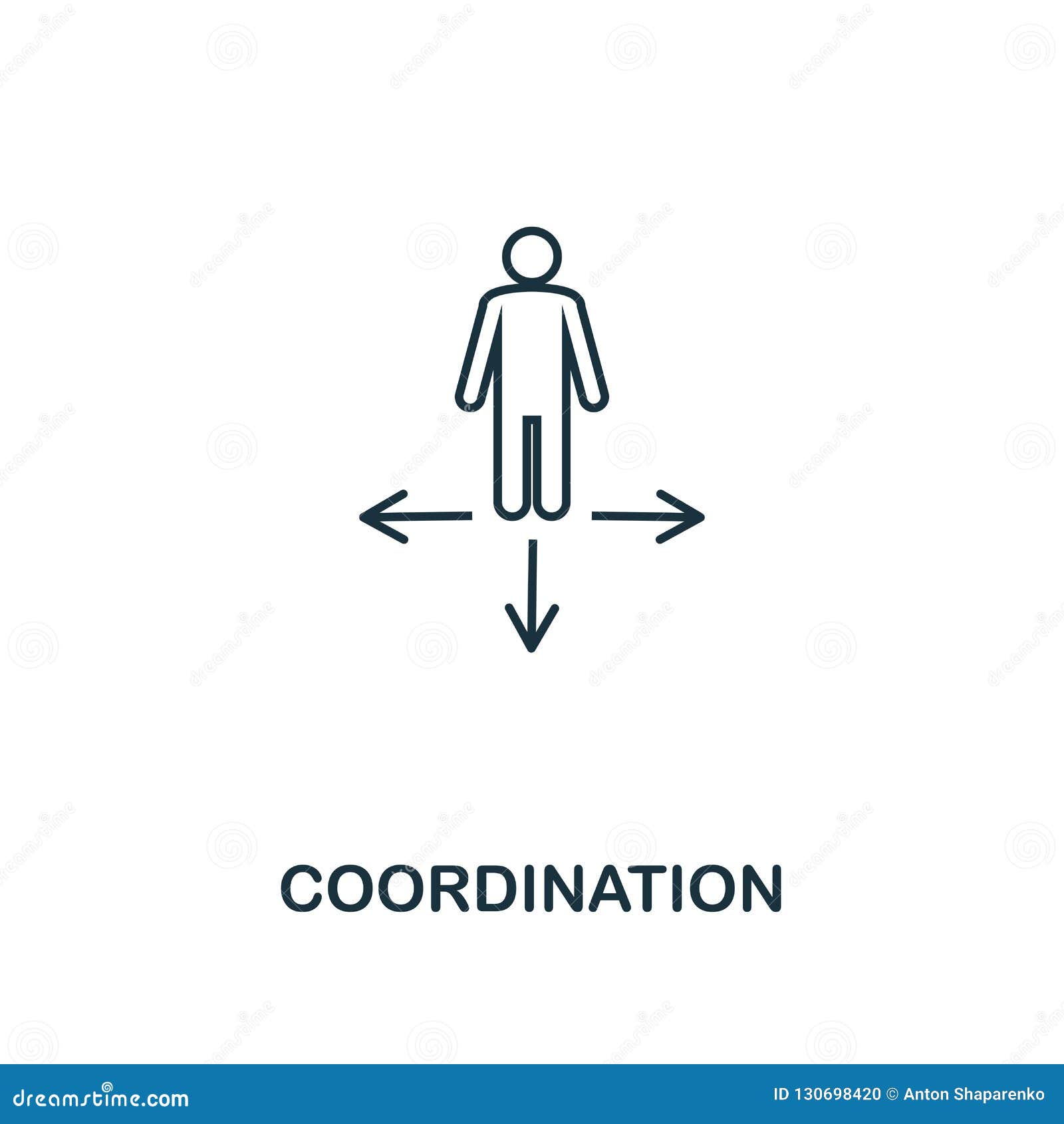 Coordination Outline Icon. Premium Style Design from Project Management ...