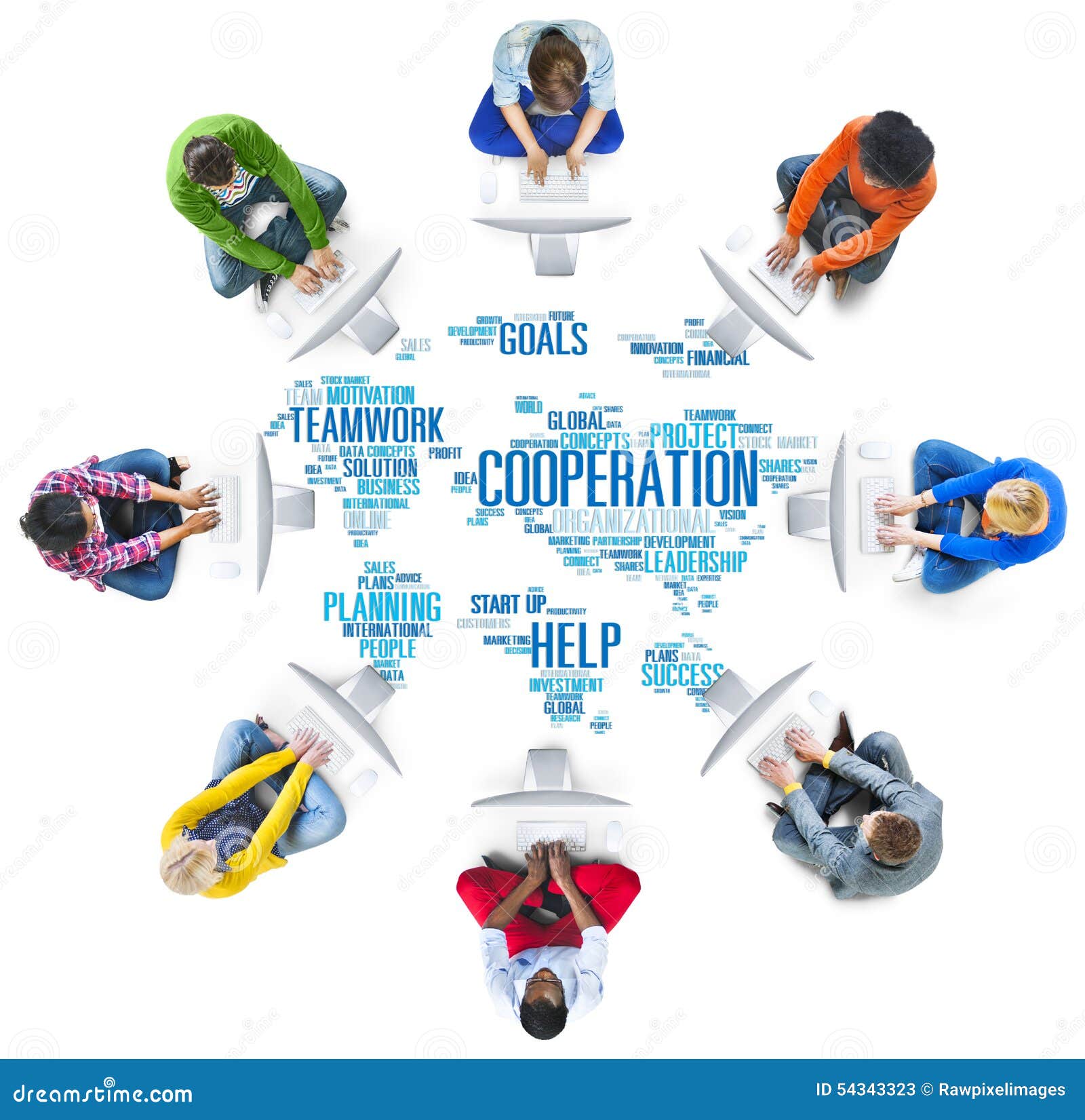 Coorperation Business Coworker Planning Teamwork Concept Stock Image ...