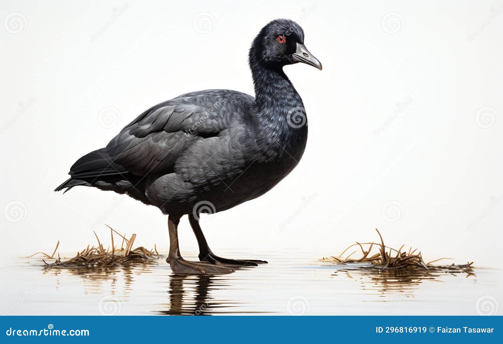 Coot on a Clean White Background -Generative Ai Stock Illustration ...