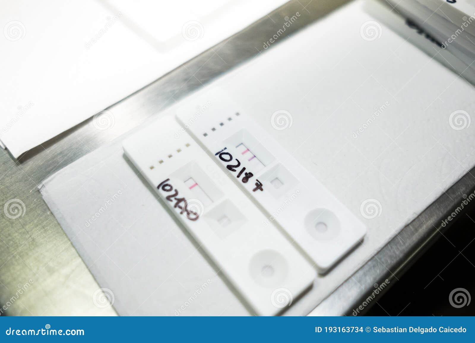 Coovid 19 Positive and Negative Test Stock Photo - Image of pneumonia ...