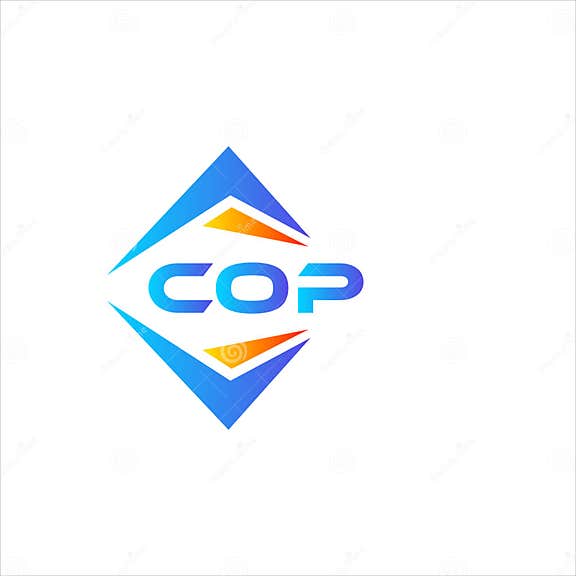 COP Abstract Technology Logo Design on White Background. COP Creative ...