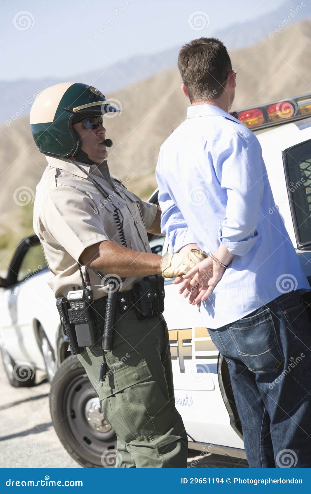 Cop Arresting Man for Breaking Traffic Rules Stock Photo - Image of ...