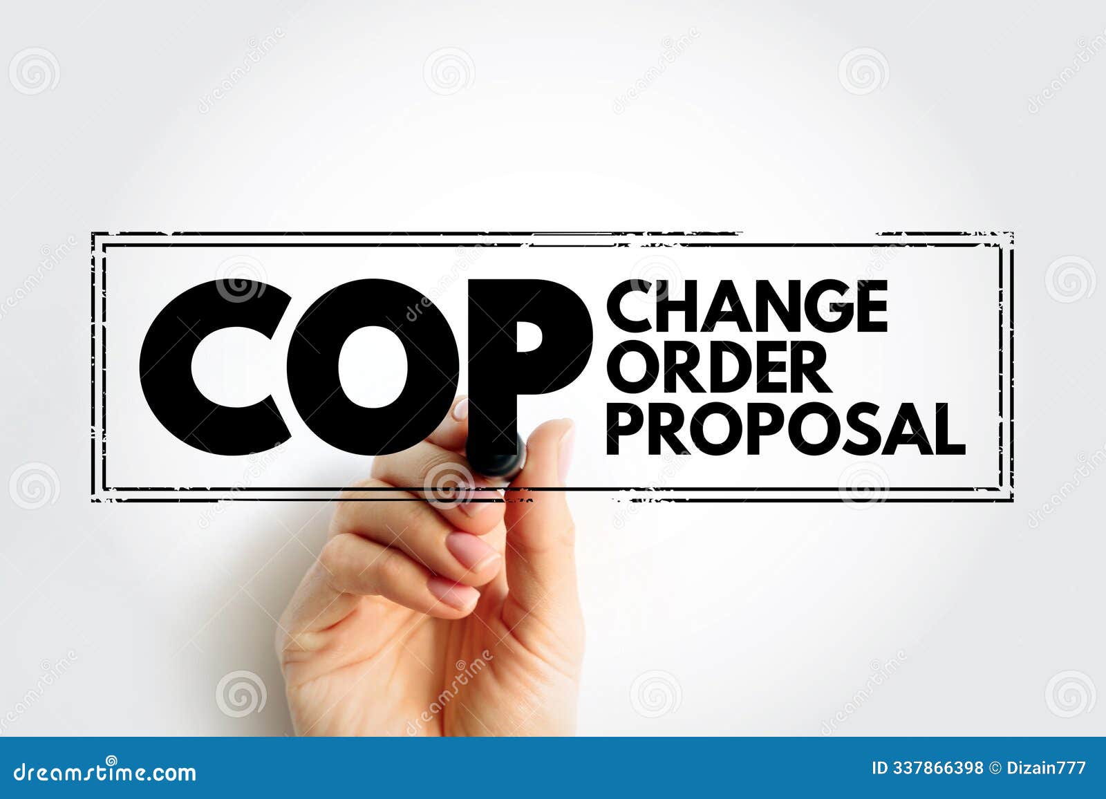 COP - Change Order Proposal Acronym, Business Concept Text Stamp Stock ...