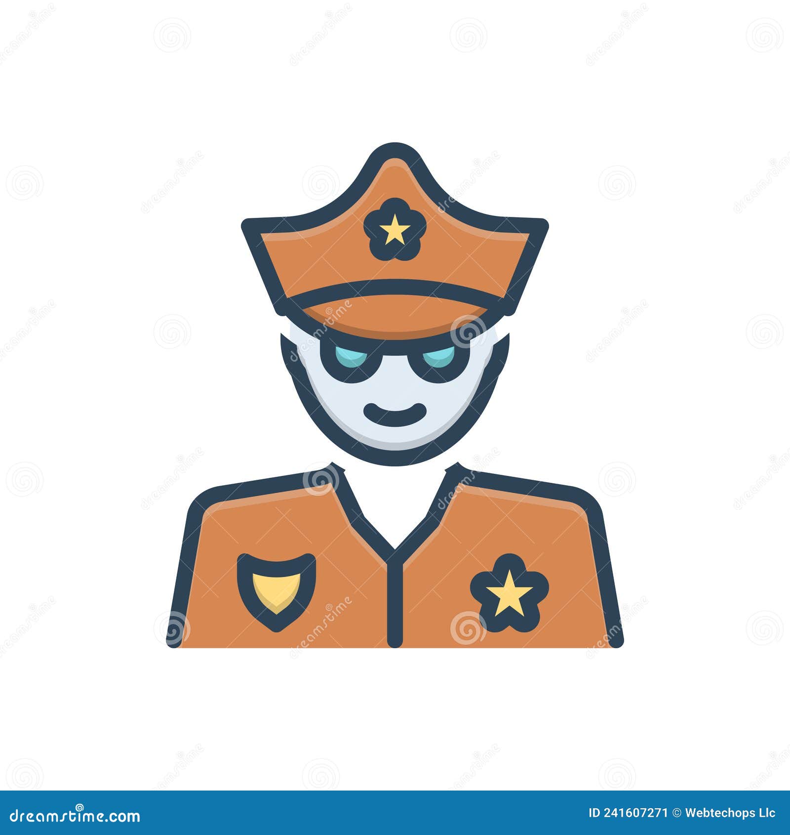 Color Illustration Icon for Cop, Policeman and Peeler Stock ...