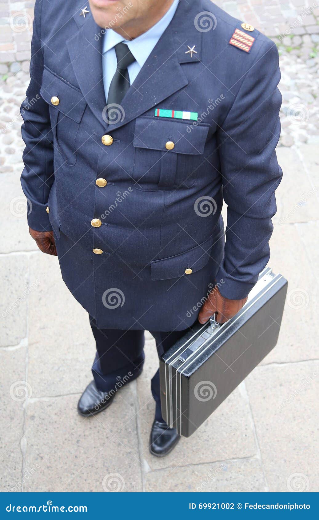COP with Leather Gloves and the Briefcase Stock Photo - Image of ...