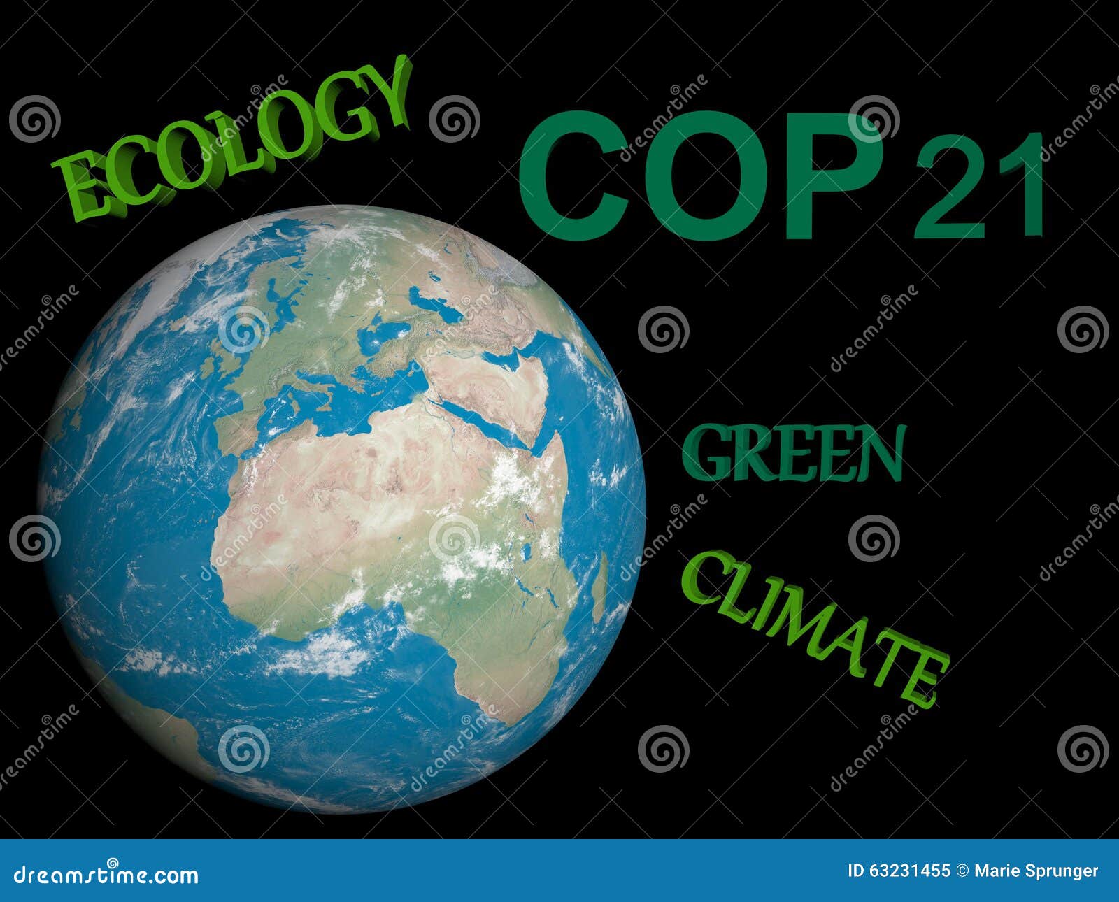 COP21 in Paris - 3d render stock illustration. Illustration of cop21 ...