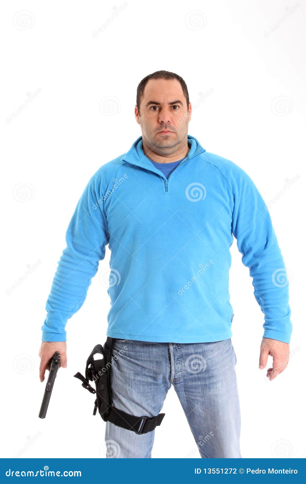 Cop with Pistol stock photo. Image of officer, posing - 13551272