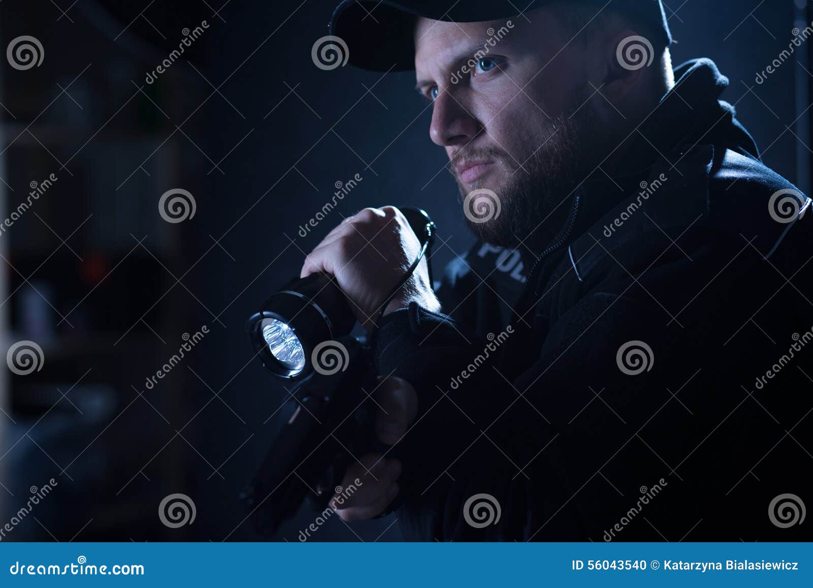 Cop pointing pistol stock photo. Image of crime, pointing - 56043540