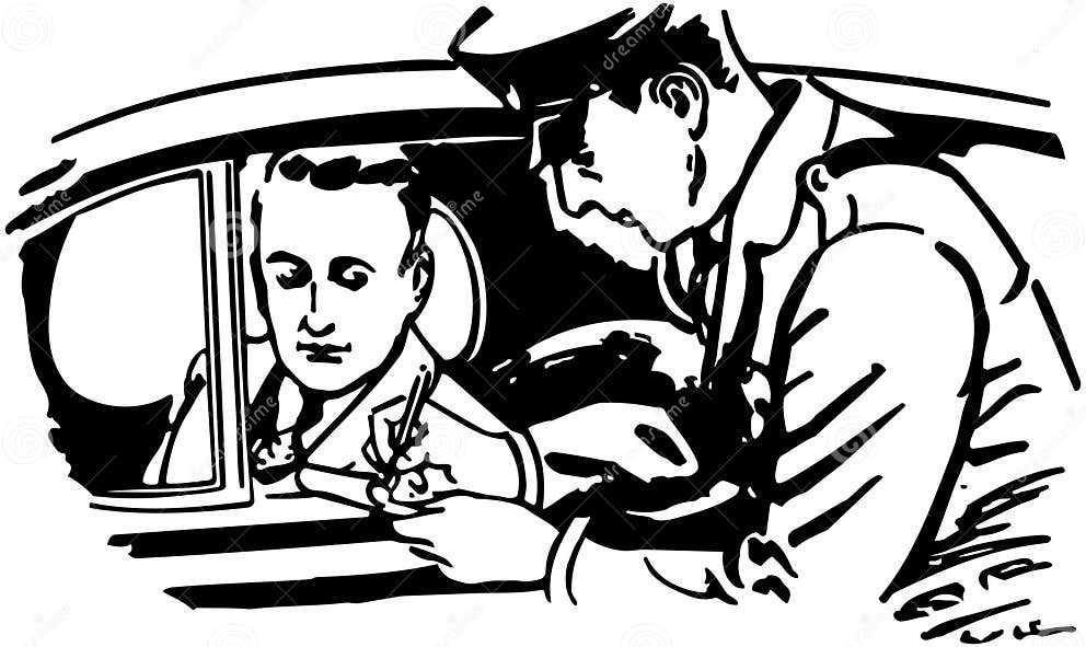 Cop Writing Ticket stock vector. Illustration of clip - 42098418