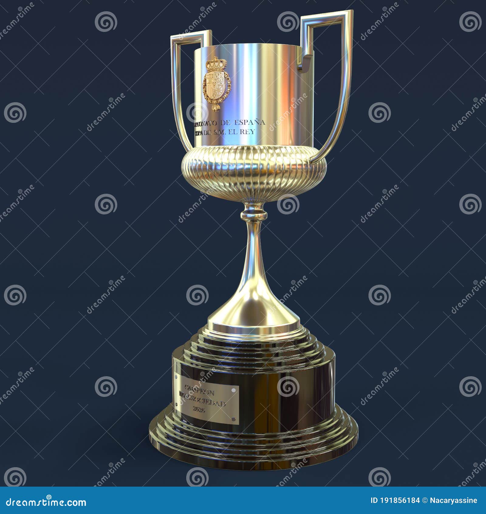 Copa Del Rey Spain, King Cup Spain, 3D Model Rendering Stock ...