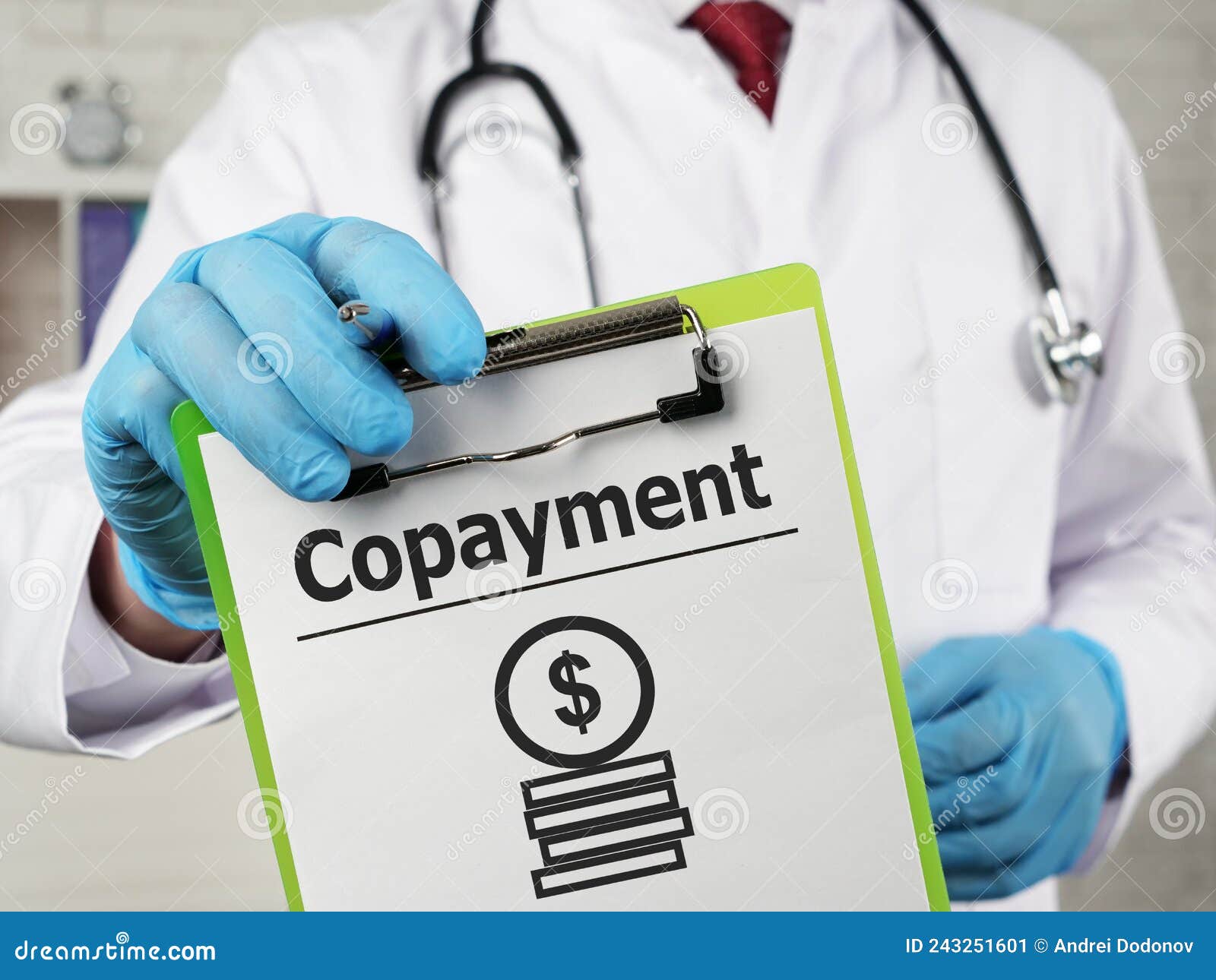Copayment is Shown on the Photo Using the Text Stock Image - Image of ...