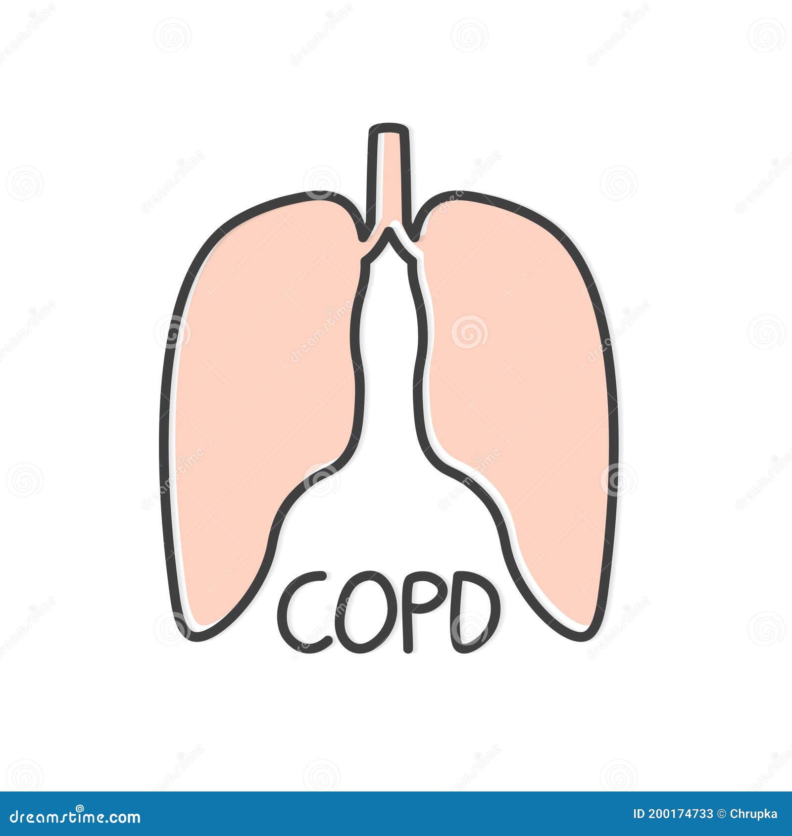 COPD Chronic Obstructive Pulmonary Disease Icon Stock Vector ...