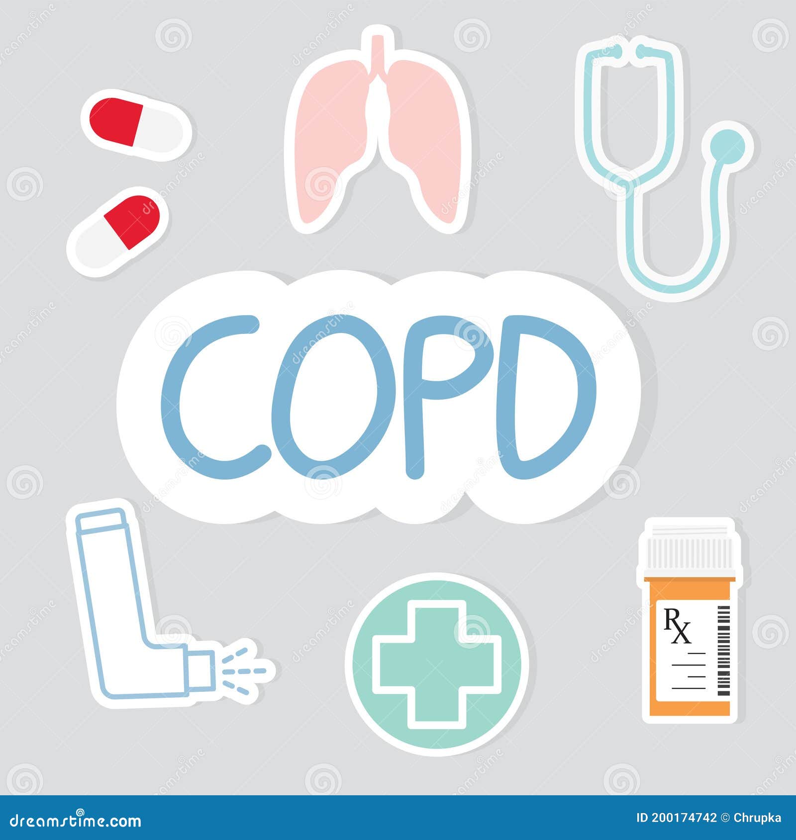 COPD Chronic Obstructive Pulmonary Disease Icon Stock Vector ...