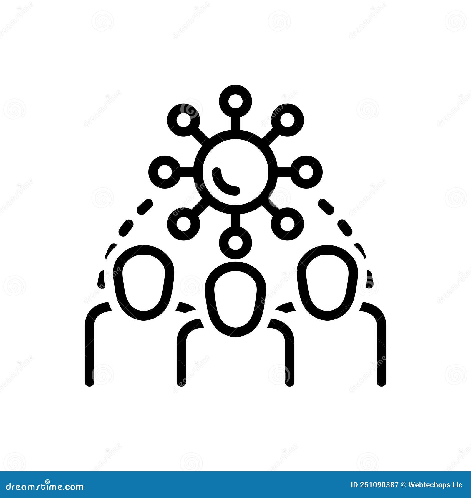 Black Line Icon for Cope, Manage and Survive Stock Vector ...