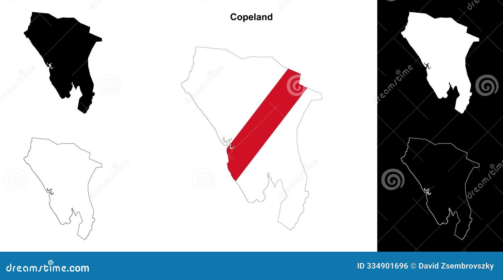 Copeland outline map stock illustration. Illustration of copeland ...