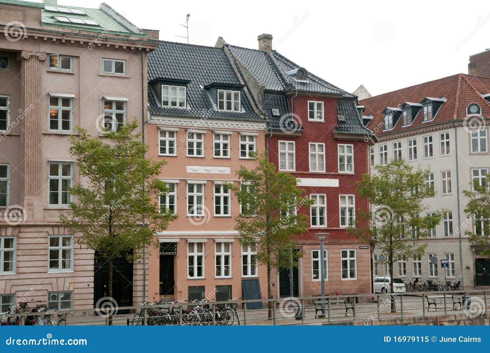 Copenhagen Architecture Style Stock Image - Image of autumn, bicycles ...