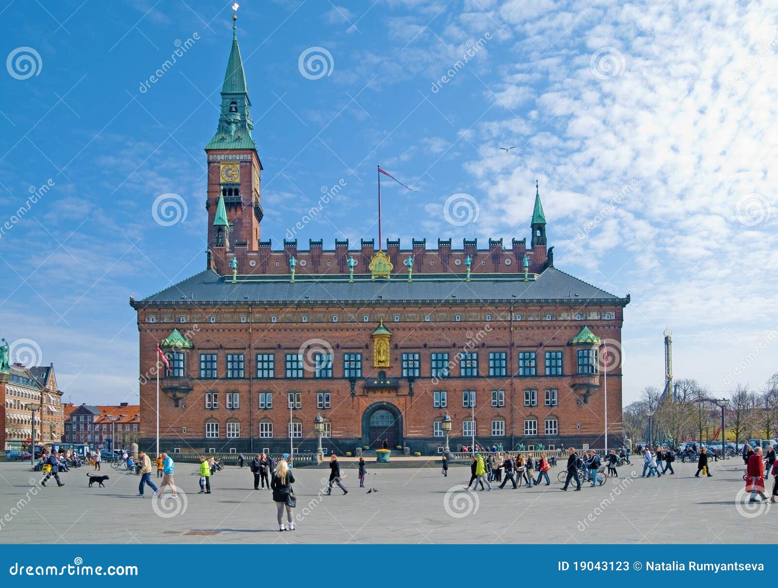 Copenhagen. Denmark. the City Hall Square Editorial Stock Photo - Image ...
