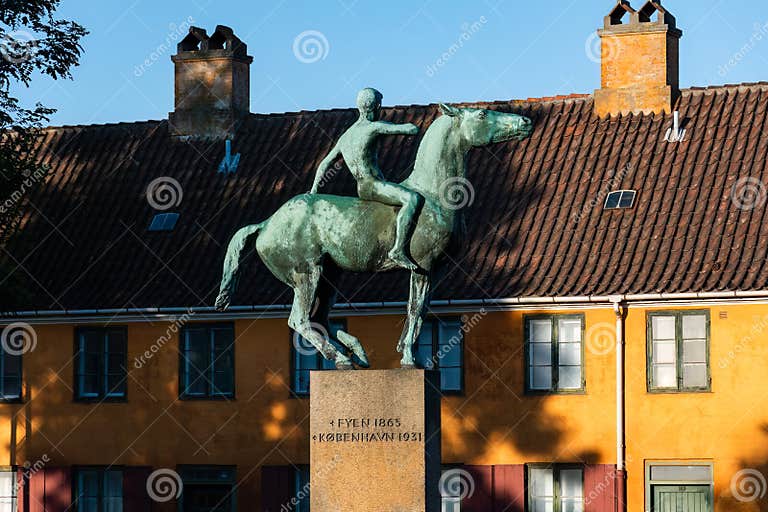 Carl Nielsen Monument in Front of Historic Barracks of Nyboder, Copenhagen, Denmark Editorial ...