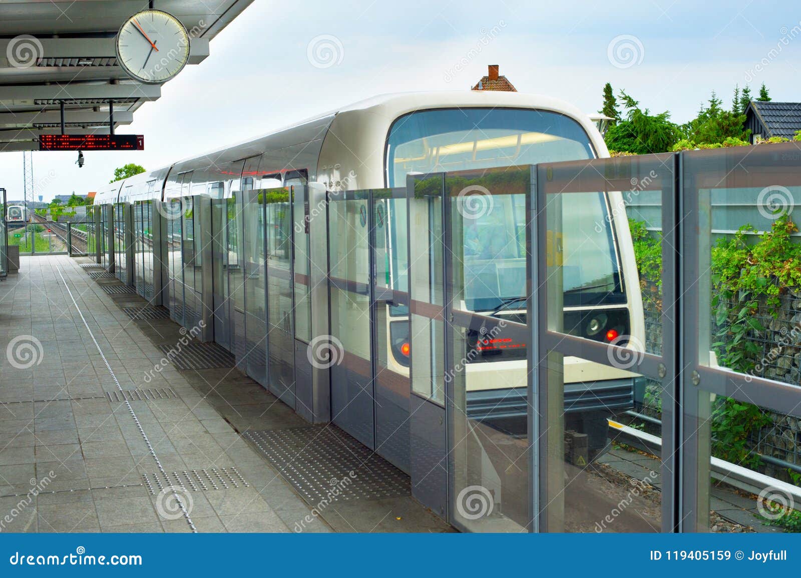 Copenhagen Metro Train Station. Denmark Editorial Stock Image - Image ...