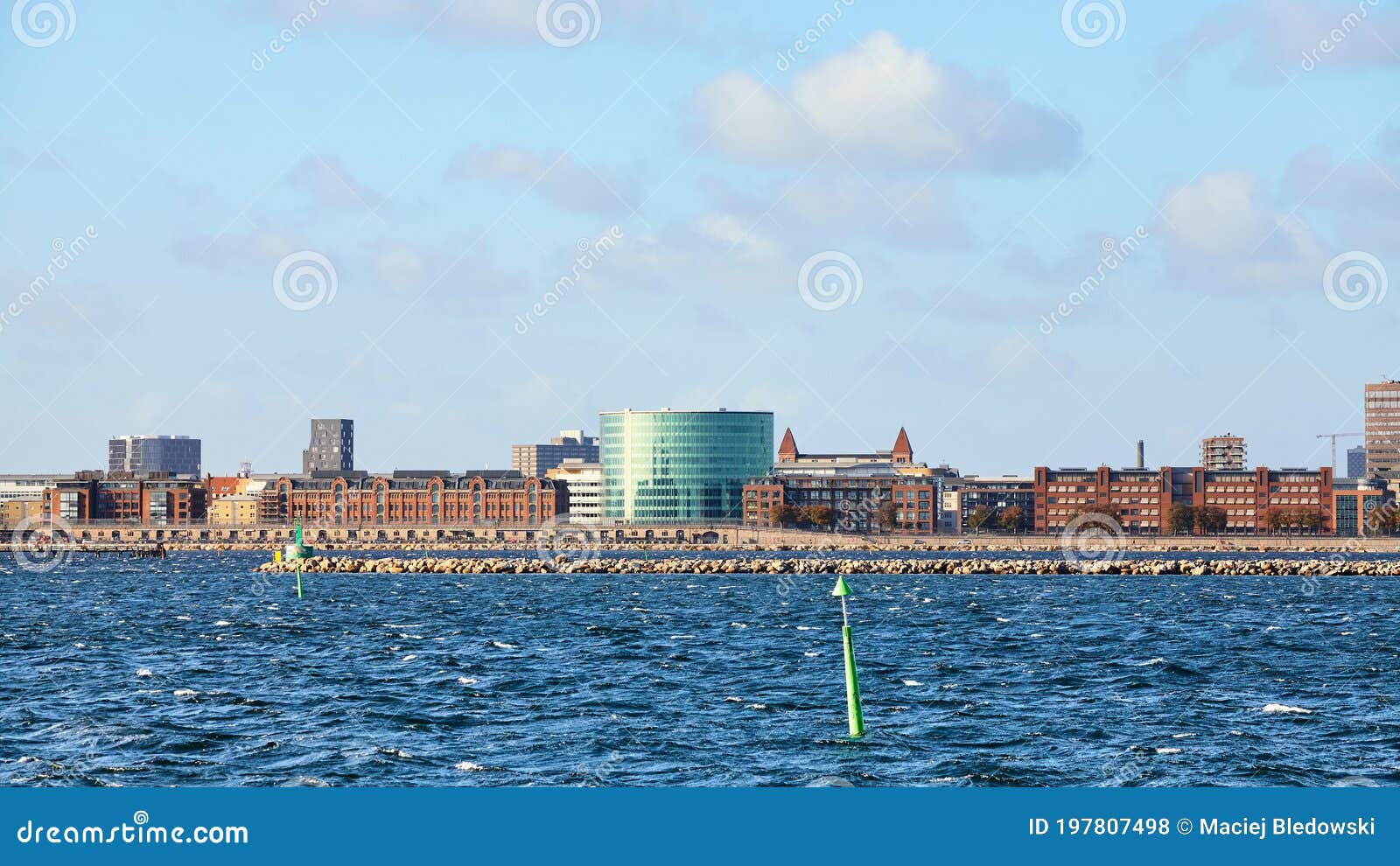 Copenhagen Modern Waterfront on a Sunny Day, Denmark Stock Photo ...