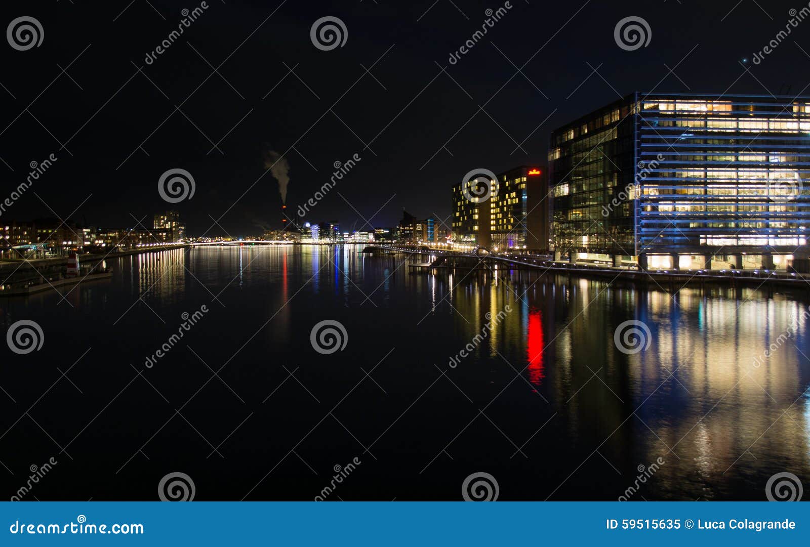 Copenhagen night view stock image. Image of europe, night - 59515635