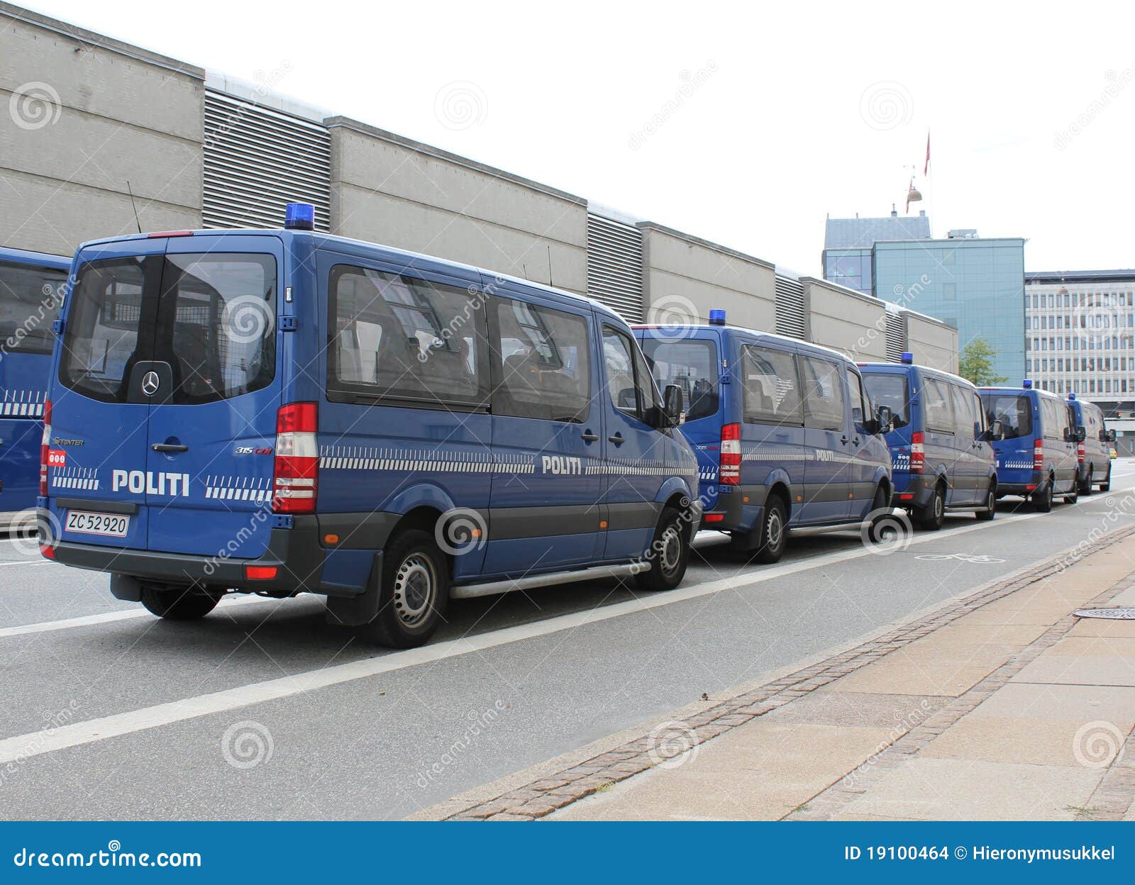 Copenhagen Police Vans editorial stock image. Image of light - 19100464