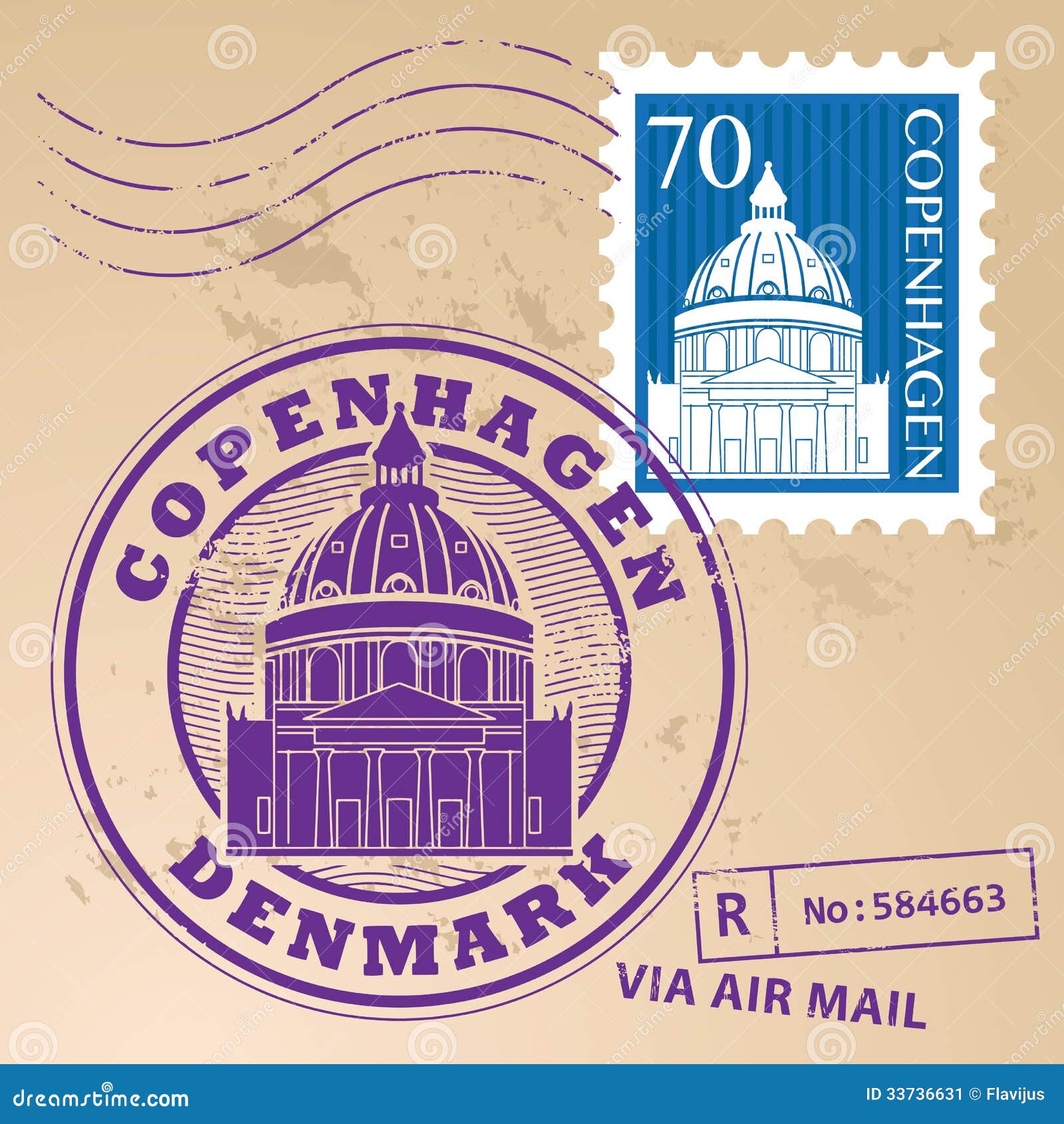 Copenhagen stamp set stock vector. Illustration of letter - 33736631