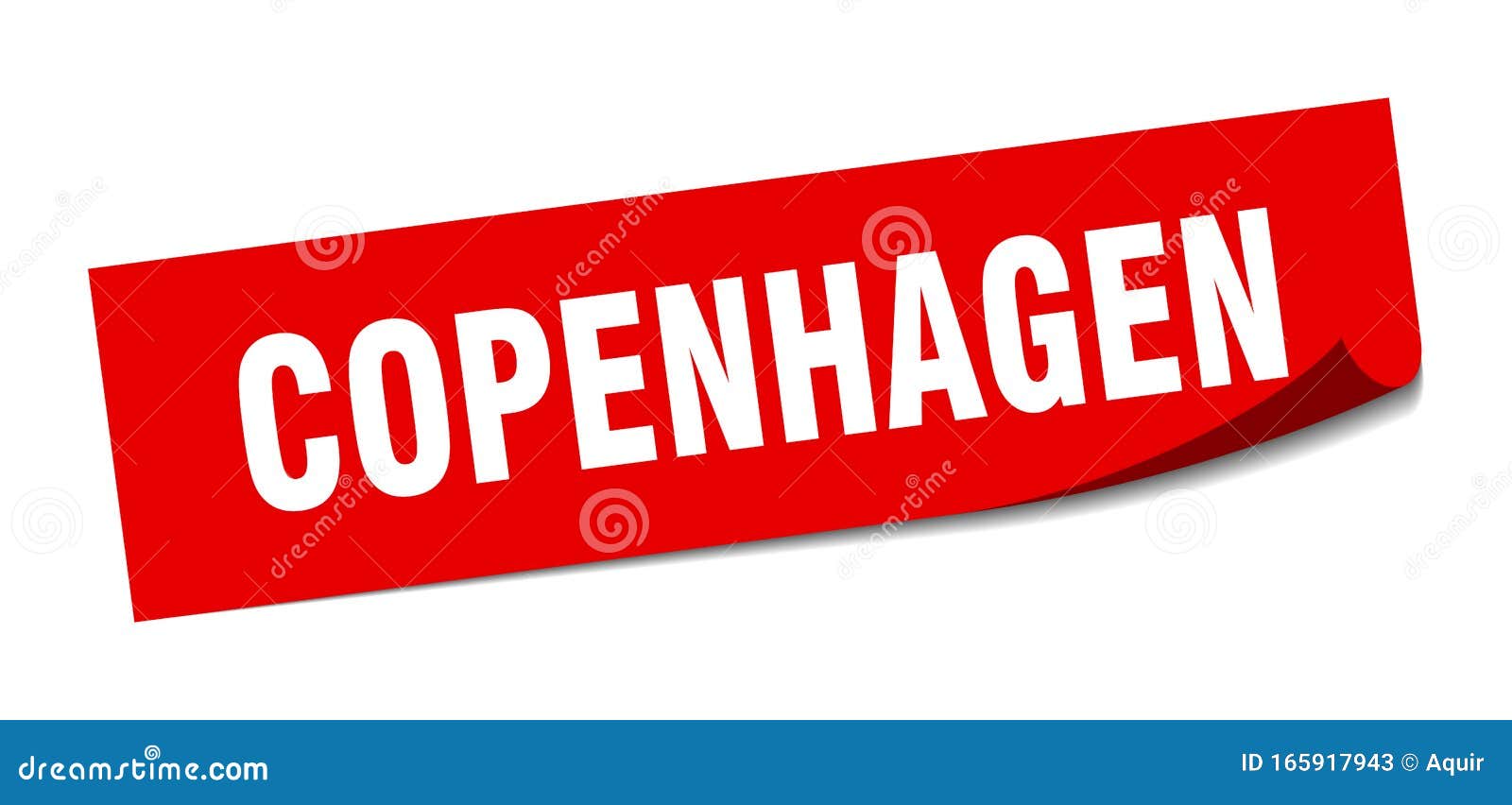 Copenhagen Sticker. Copenhagen Square Peeler Sign Stock Vector ...