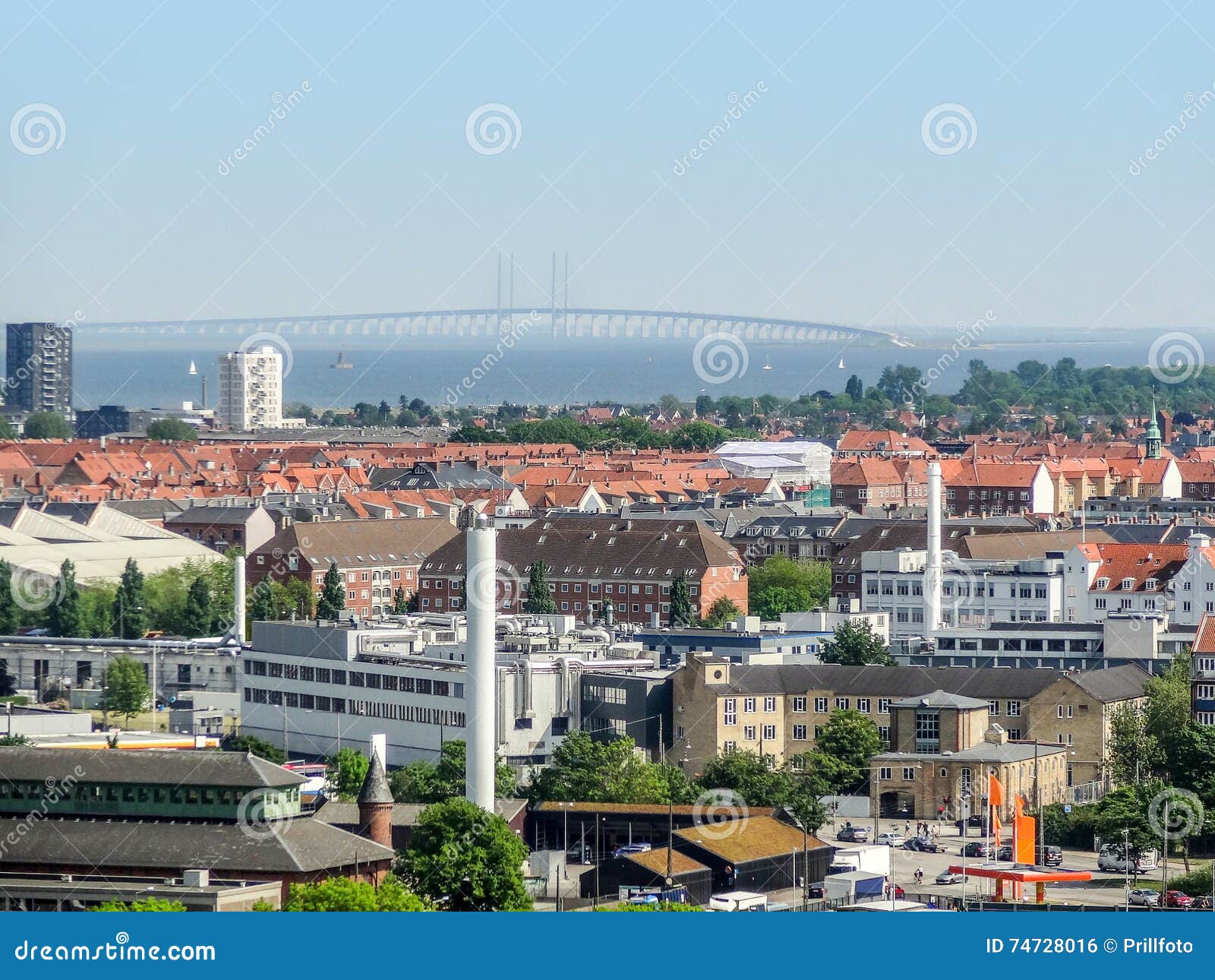 Copenhague au Danemark photo stock. Image du aérien, above - 74728016