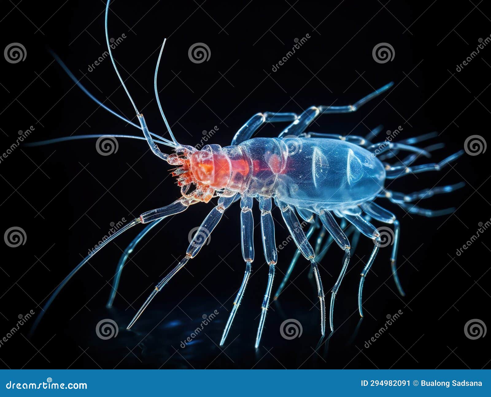 Copepod stock illustration. Illustration of copepod - 294982091
