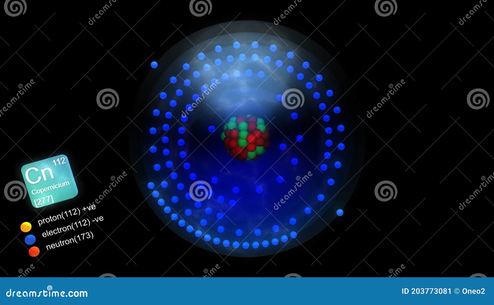 Copernicium Atom, with Element`s Symbol Stock Video - Video of orbiting ...