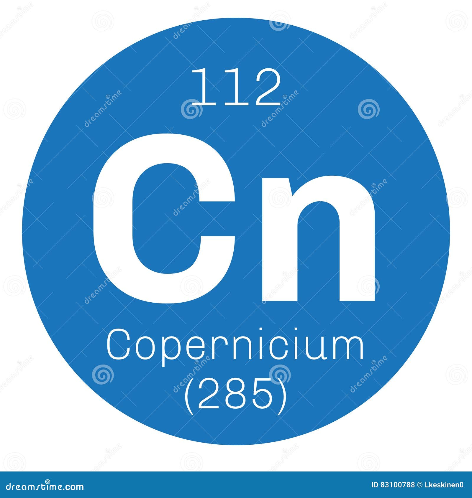 Copernicium - Cn - Chemical Element Periodic Table Hexagonal Shape ...