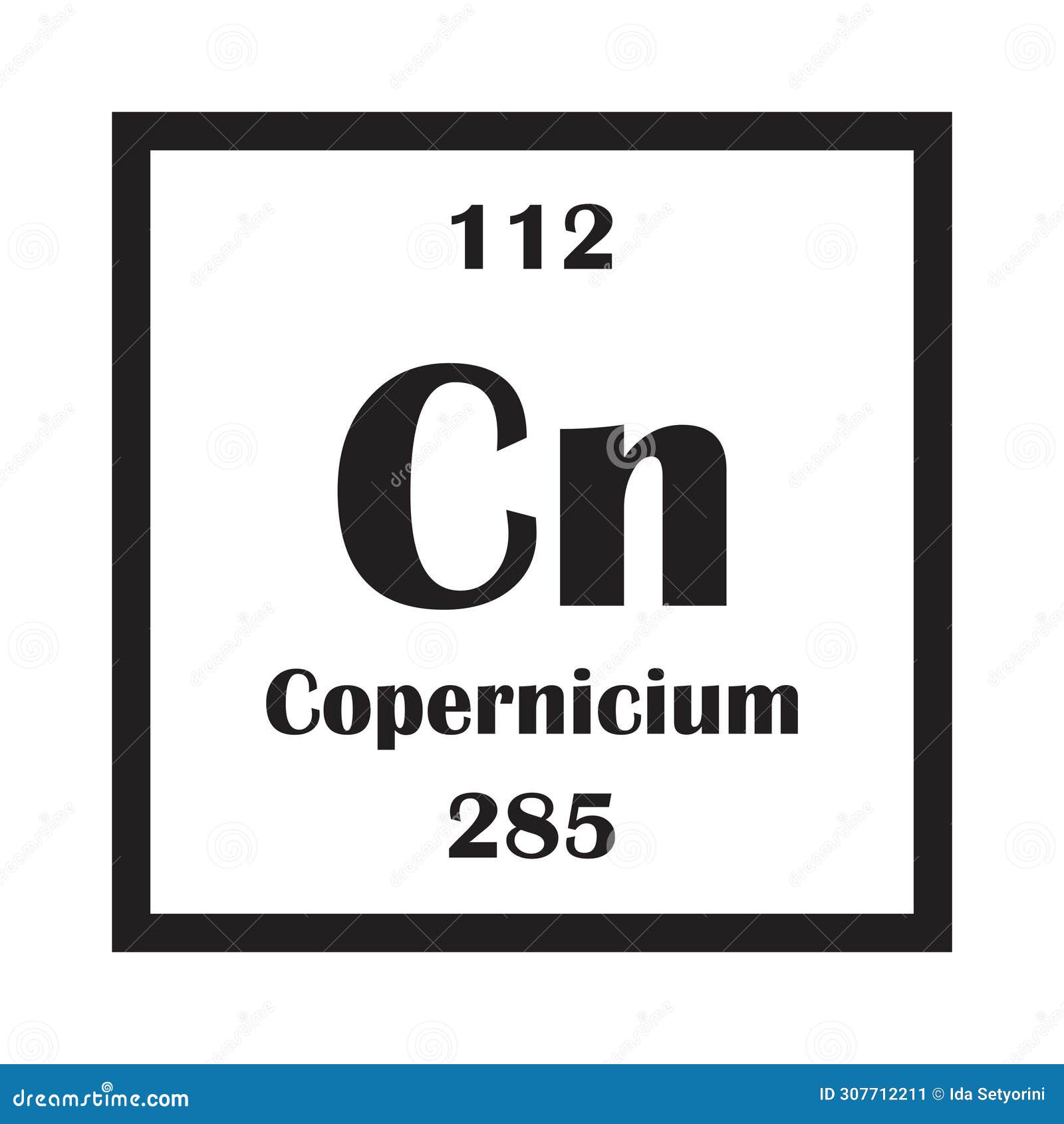 Copernicium Chemical Element Icon Vector Royalty-Free Illustration ...