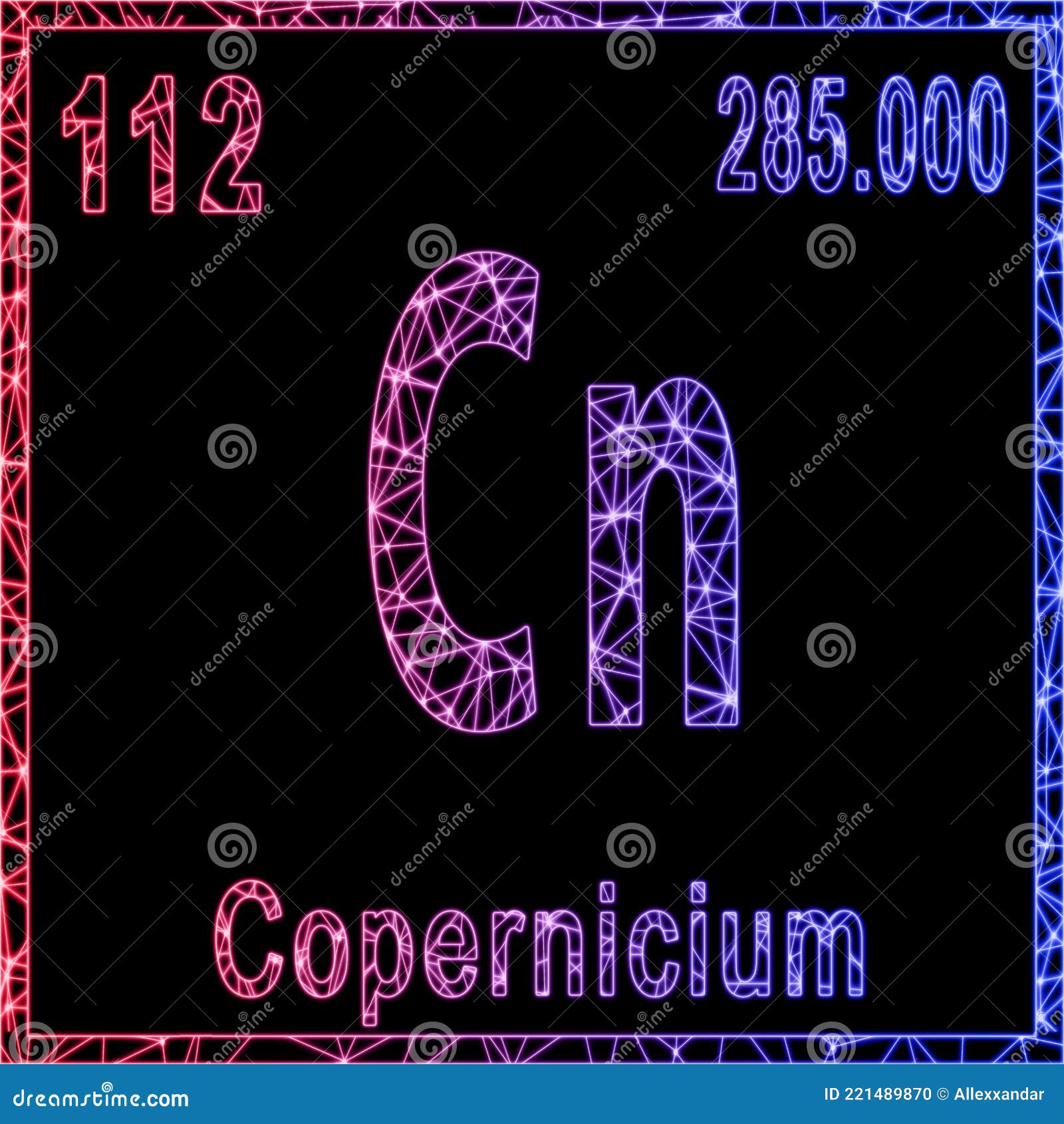 Copernicium Science Table Atomic Element Symbol Chemical Sign Vector ...