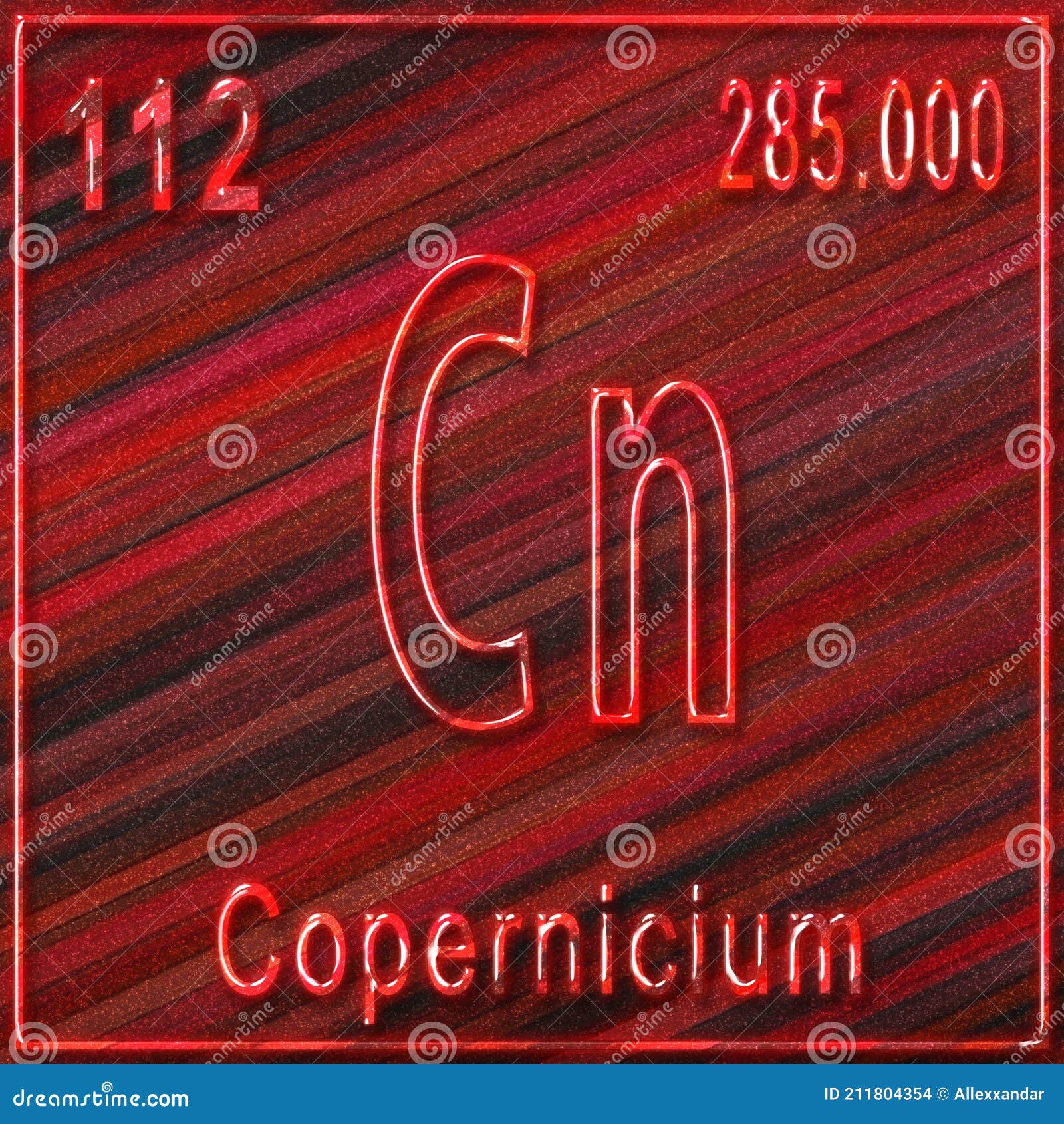 Copernicium Chemical Element. Concept Of Periodic Table. Cartoon Vector ...