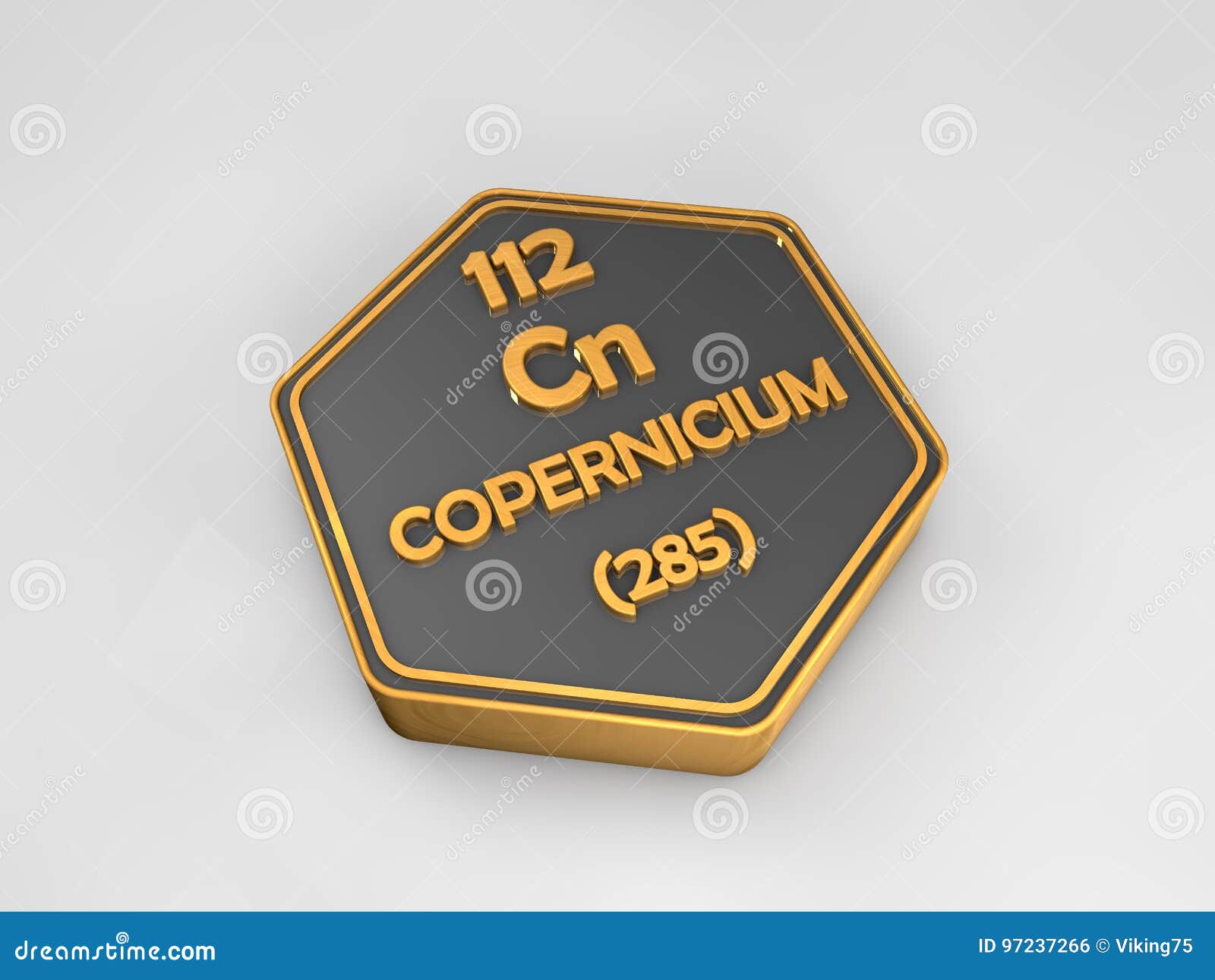 Copernicium - Cn - Chemical Element Periodic Table Hexagonal Shape ...