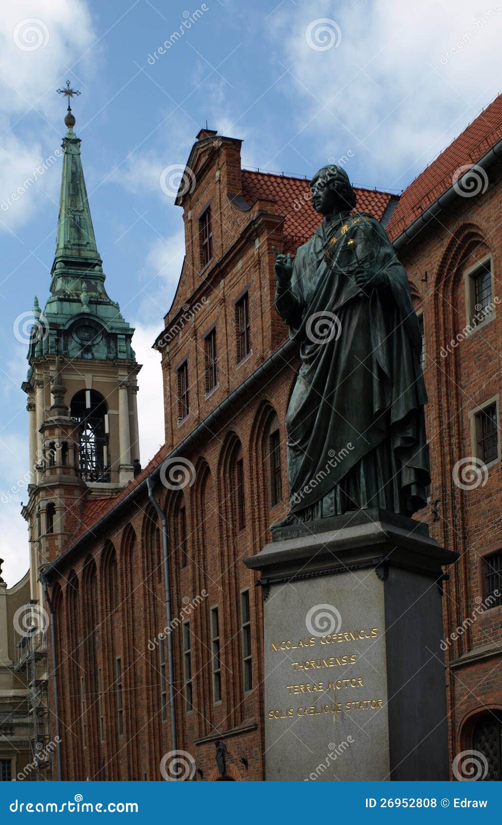 Copernicus stock photo. Image of town, tower, sculpture - 26952808